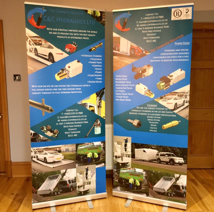 800mm Roller Banner Display Stand - Pop / Pull / Roll Up Exhibition St ...