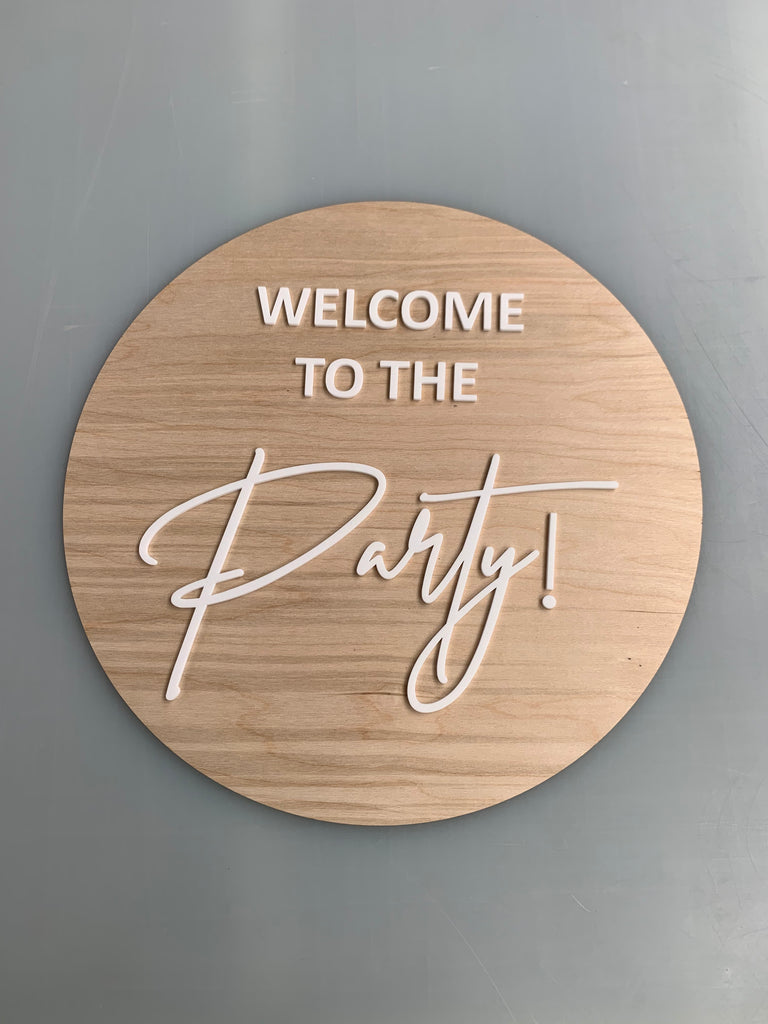 Welcome To The Party Sign, Welcome Sign, Reception Signage, Engagement ...